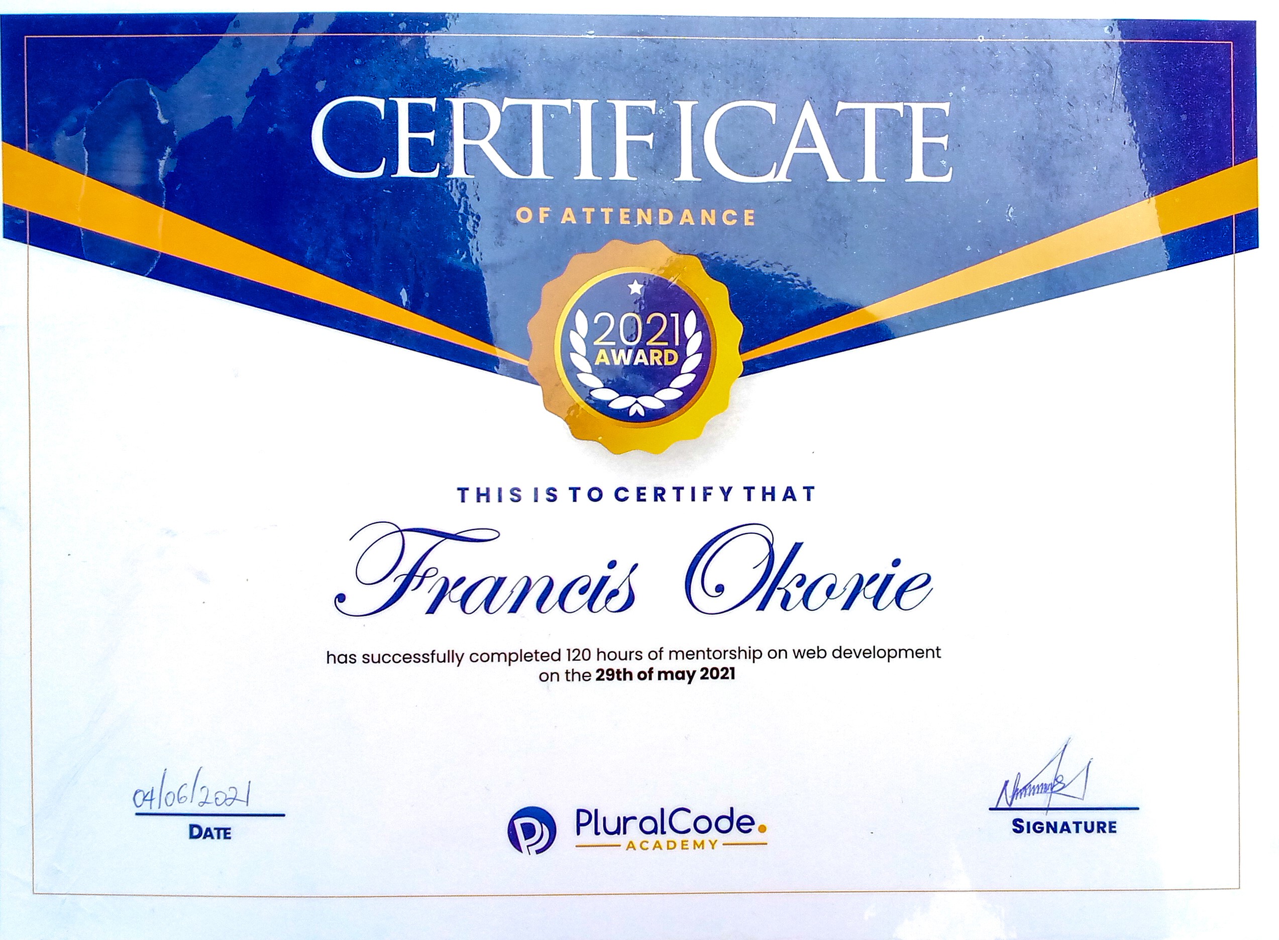 Francis Okorie - Creative Frontend developer